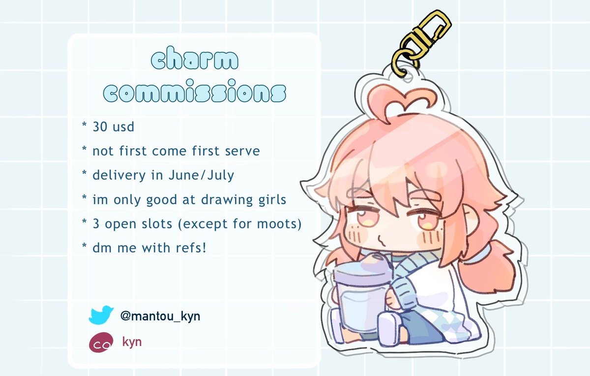 馒头🍚cohost.org/kyn ️sakuracon on Twitter: " charm commission and giveaway i promised a giveaway ...