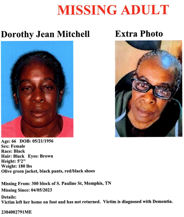 Memphis Police Dept On Twitter Have You Seen Dorothy Jean Mitchell