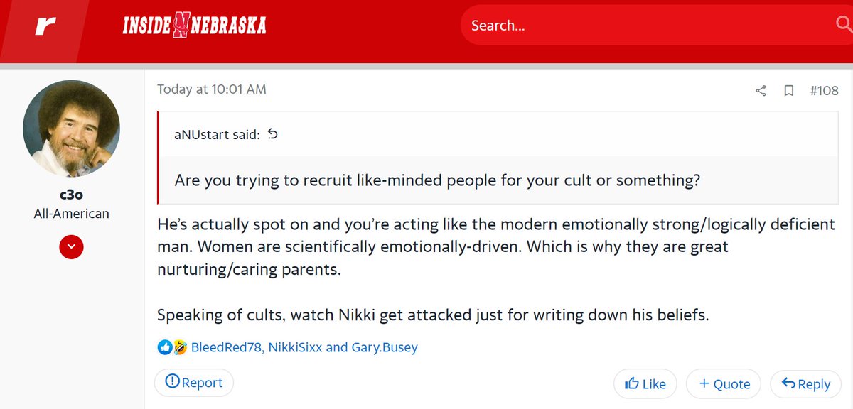 Message Board Geniuses on Twitter: "These #Nebraska fans have some very progressive views on ...