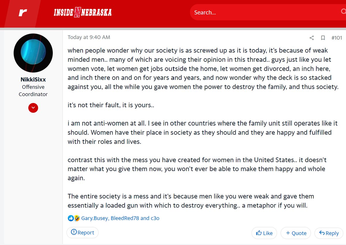 Message Board Geniuses on Twitter: "These #Nebraska fans have some very progressive views on ...