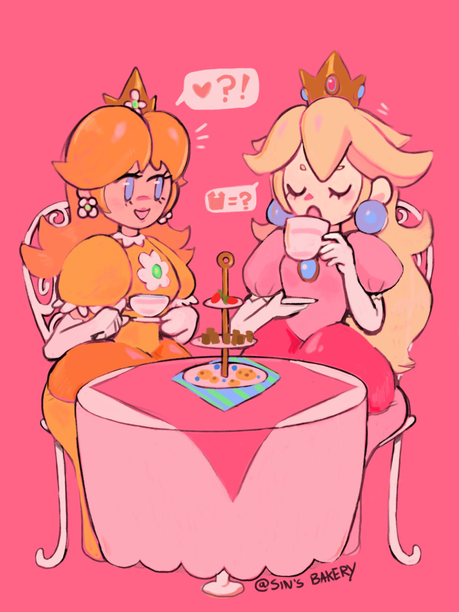 Princess Peach And Daisy Fan Art