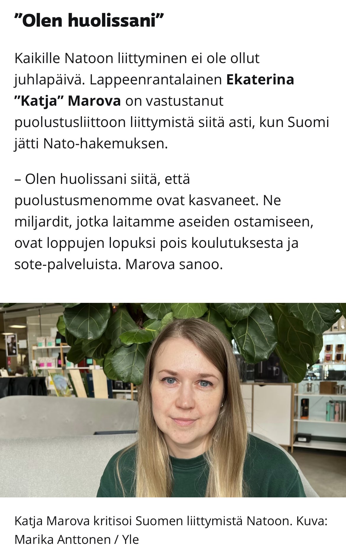 Regina Bauer 🇪🇪🇪🇺🇺🇦🇫🇮 🇸🇪 on Twitter: "Here is russian Katja Marova. She lives in Lappeenranta ...