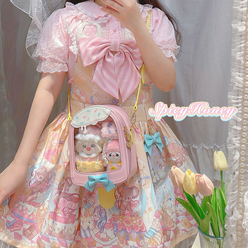 SML-에스엠라지- on Twitter: "🌈SpicyHoney 스위트 아이스크림 이타백 💌가방 사이즈: 가로 16 * 세로 21 * 폭 8cm 💌가방끈 2종 포함 (토트용 ...