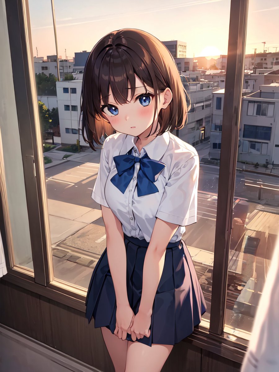 しりうすaiイラスト練習中 On Twitter 夕方なので、放課後をイメージして1枚😊 Ai術師さんと繋がりたい