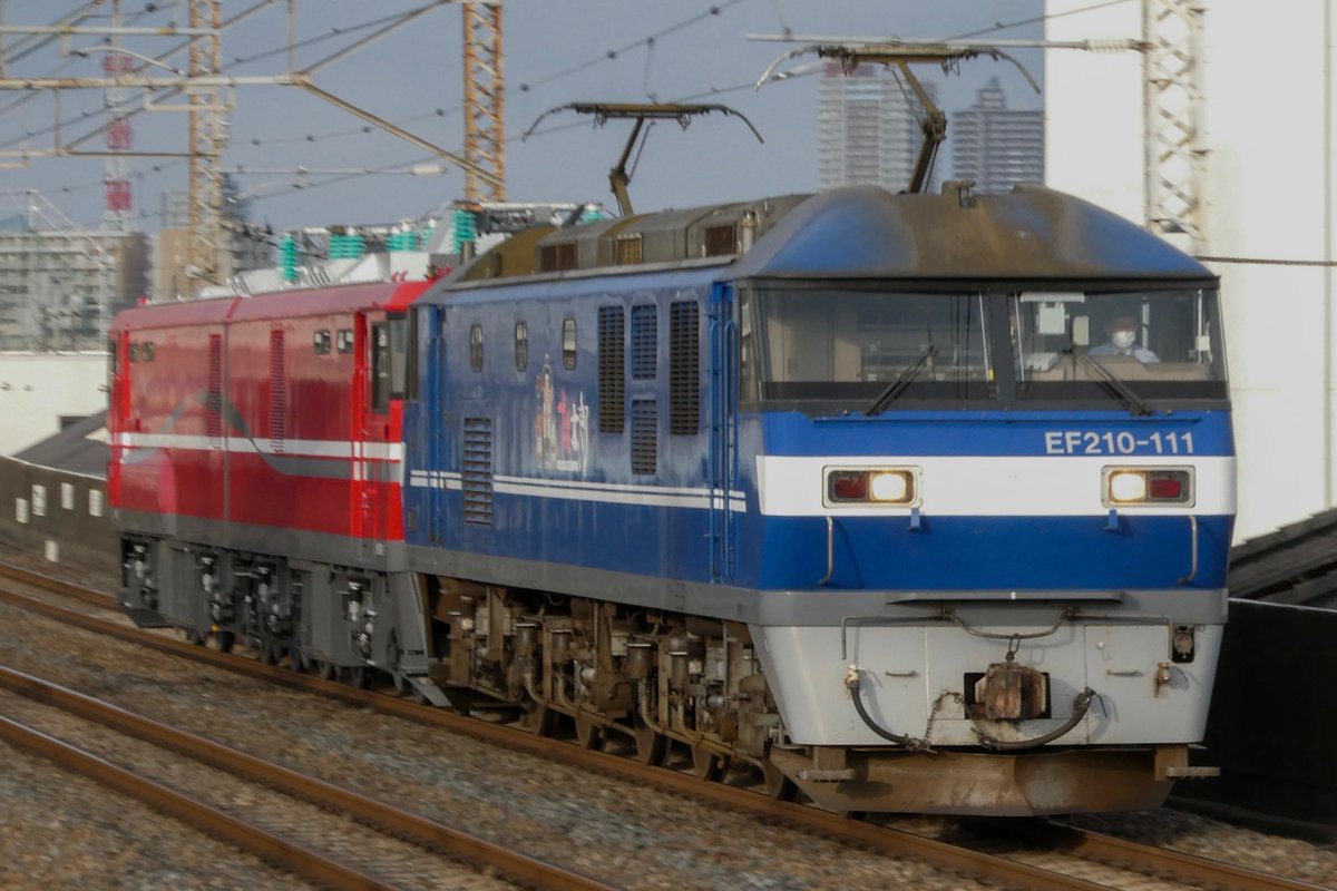 ハワイ修道士 on Twitter: "EF210-111(新)+ﾑﾄﾞ EH800-9(五) 単8282レ OM出場 想定よりも早く来たため、色々やらかしました。同業者の方々お疲れ様でした。"