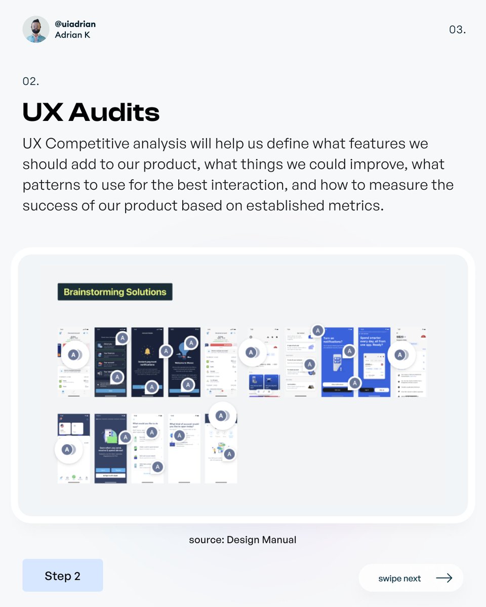The UX behind my design process 📝 - Thread from UI Adrian @uiuxadrian - Rattibha