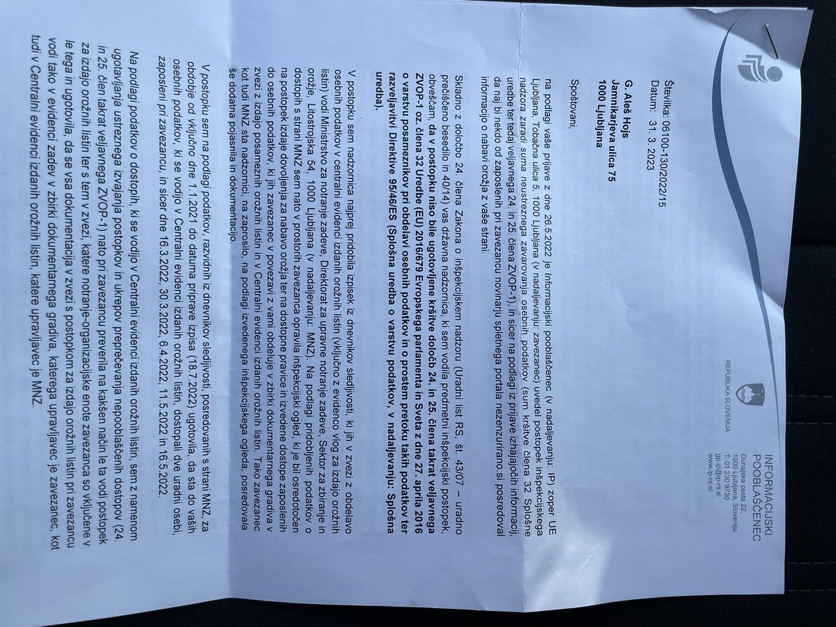 Mojca Škrinjar on Twitter: "RT @aleshojs: Ko mora informacijski pooblaščenec/Mojca Prelesnik ...