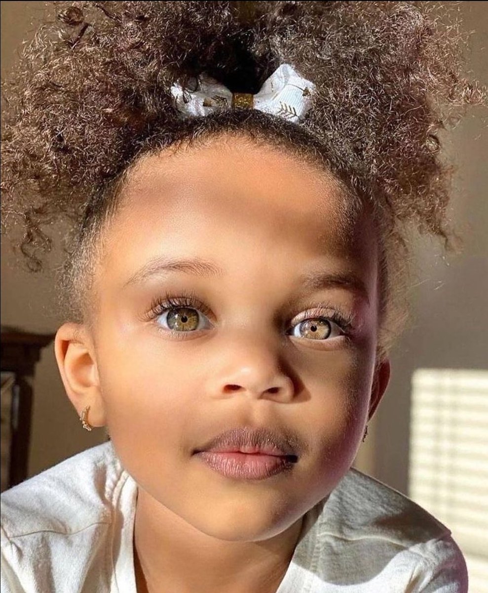 Beautiful Black Baby With Blue Eyes