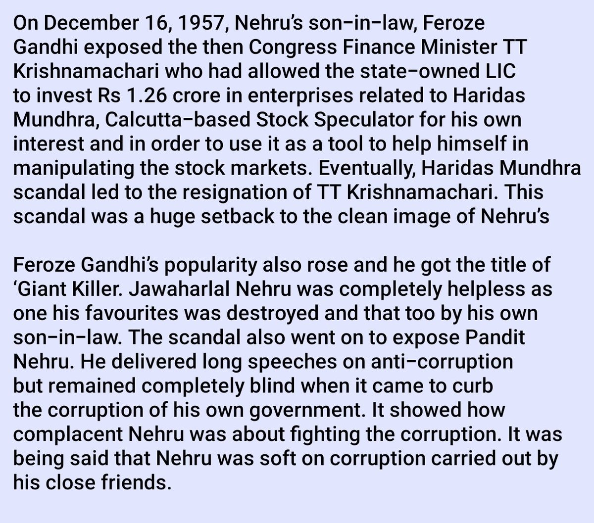 #Thread | 𝗦𝗰𝗮𝗺𝘀 & 𝗖𝗼𝗿𝗿𝘂𝗽𝘁𝗶𝗼𝗻 𝗼𝗳 𝗖𝗼𝗻𝗴𝗿𝗲𝘀𝘀 𝗨𝗻𝗱𝗲𝗿 𝗡𝗲𝗵𝗿𝘂’𝘀 𝗘𝗿𝗮 ( 𝟭𝟵𝟰𝟳-𝟭𝟵𝟲𝟰 ...