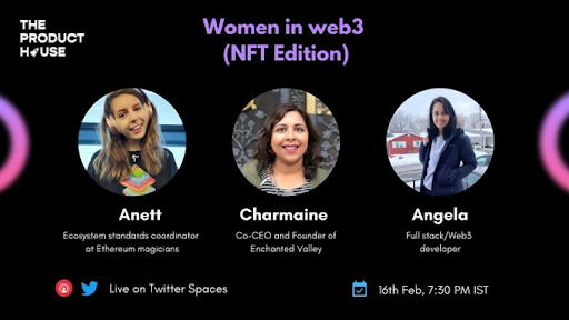 The Product House 🚀 on Twitter: "we launched the "women in Web3" twitter spaces series to ...