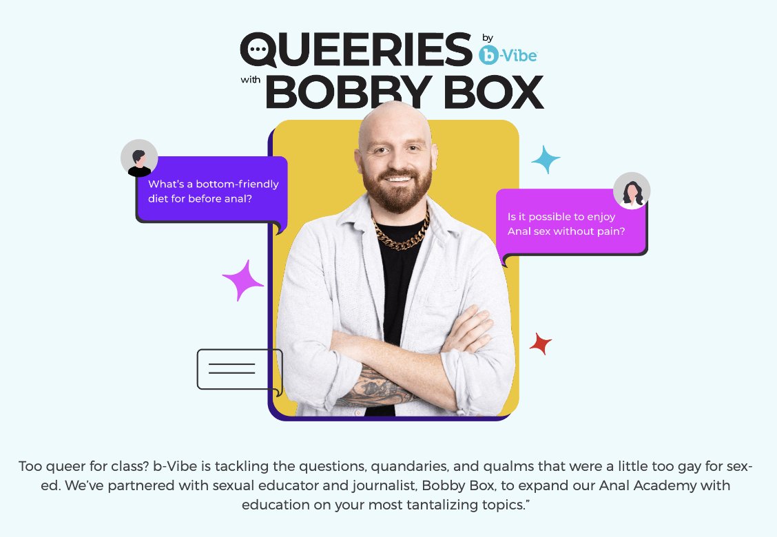 Bobby Box (he/him) on Twitter: "Exciting news! I have a brand new sex column with b-vibe called ...
