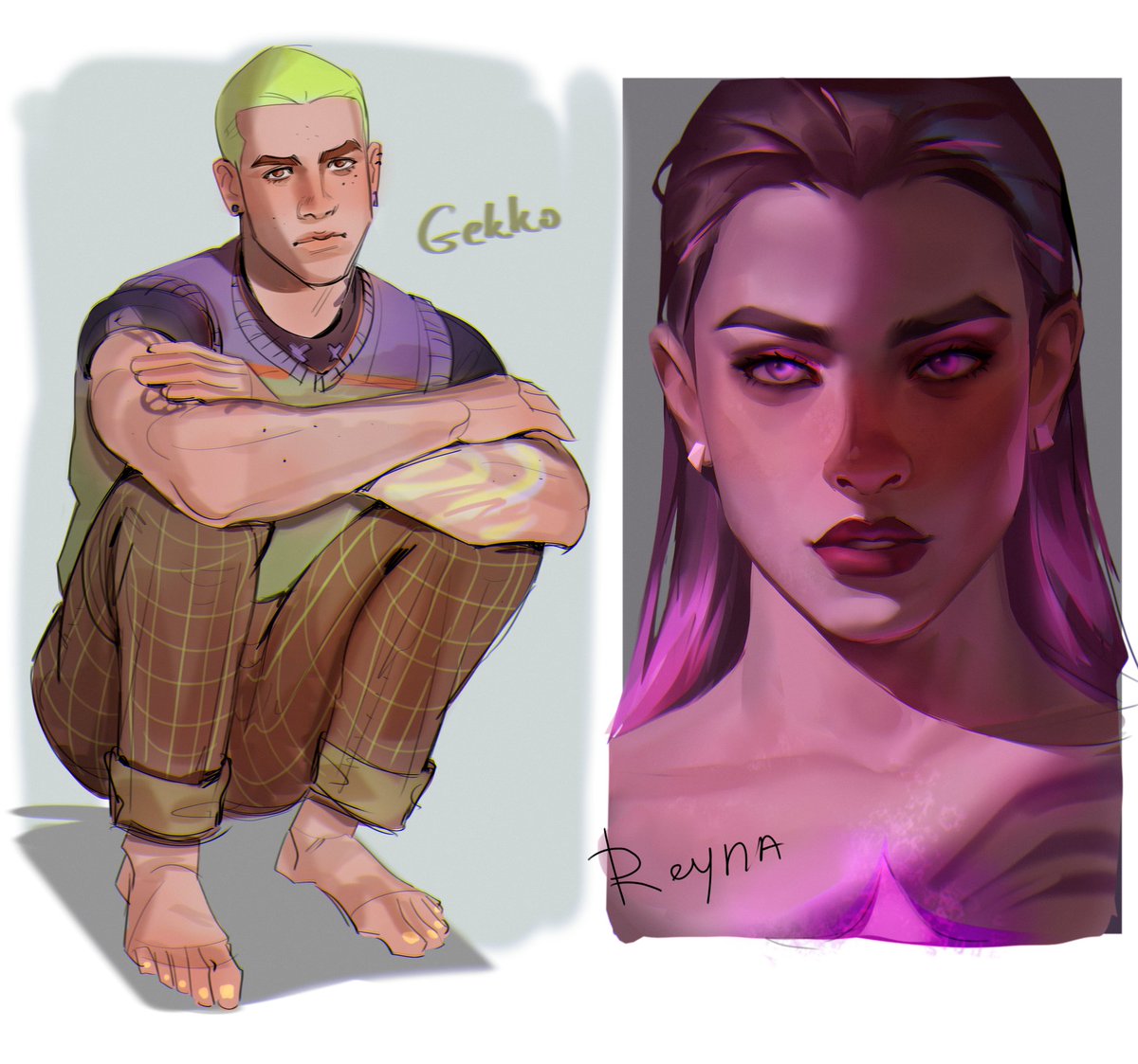 Shkret Art on Twitter: "Brimstone and sketches with Reyna and Gekko. #VALORANTfanart #Brimstone ...