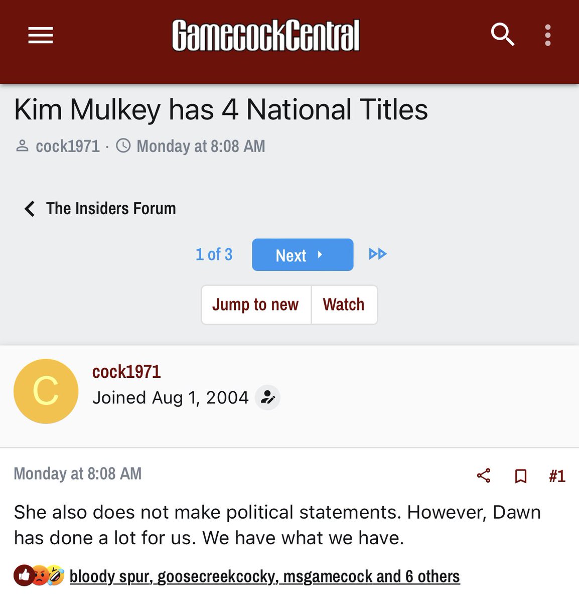 Message Board Geniuses on Twitter: "This #SouthCarolina fan is saying something about Dawn ...