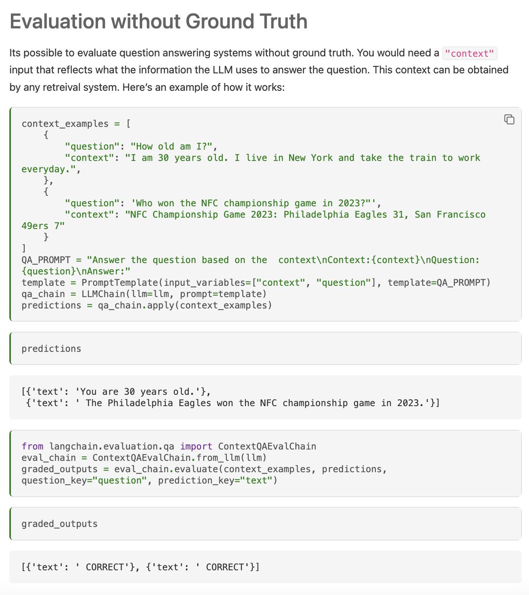 langchain on Twitter: " Evaluating Question-Answering tasks w/o ground truth labels Evaluation ...