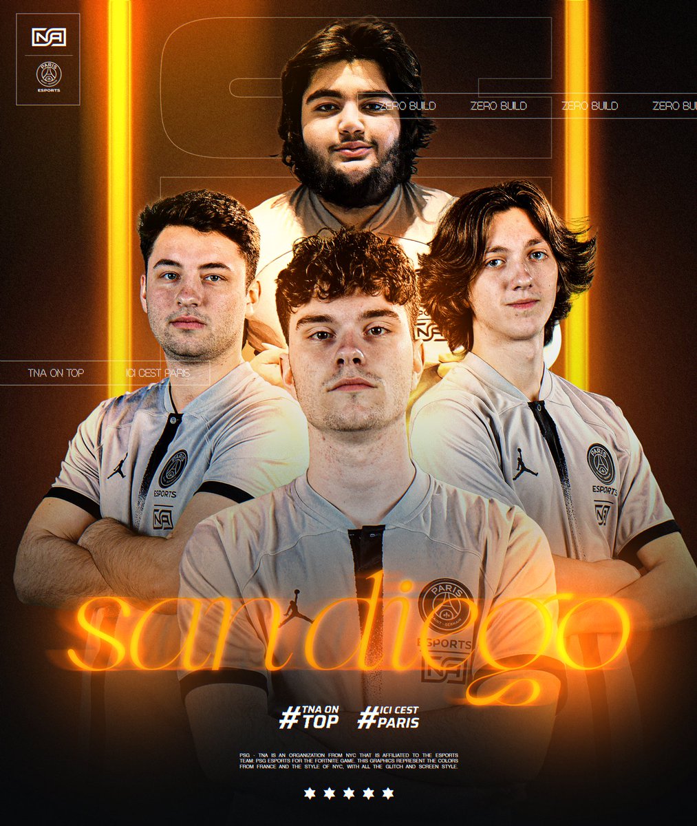 PSG TNA on Twitter: "OUR TEAM FOR SAN DIEGO ️ Today @MuzFN, @jaythofficial, @OliverOG & @blakeps ...