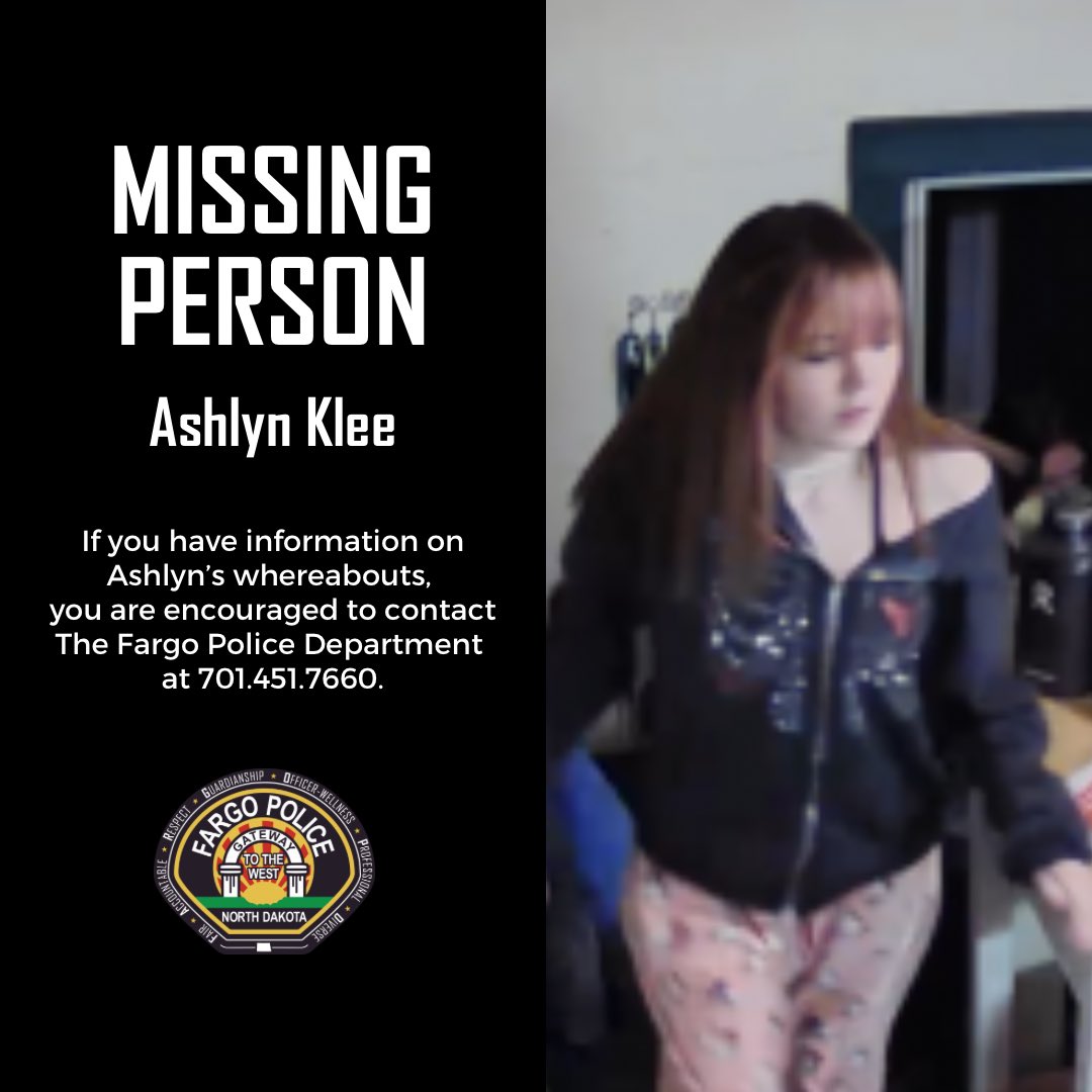 Fargo Police on Twitter: "The #FargoPD is seeking the public's assistance in locating Ashlyn ...