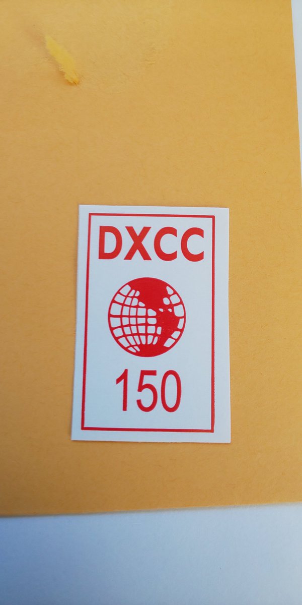 JE6PJP on Twitter: "先月申請したDXCC Mixed150のステッカーが届いたので、早速賞状に貼り付けました!! ここから屋根裏設備でこの先のステッカーがもらえるかは未知数 ...