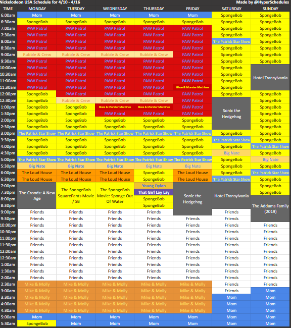 Nickelodeon Tv Shows Schedule 60 Photos - Moonagedaydream.film
