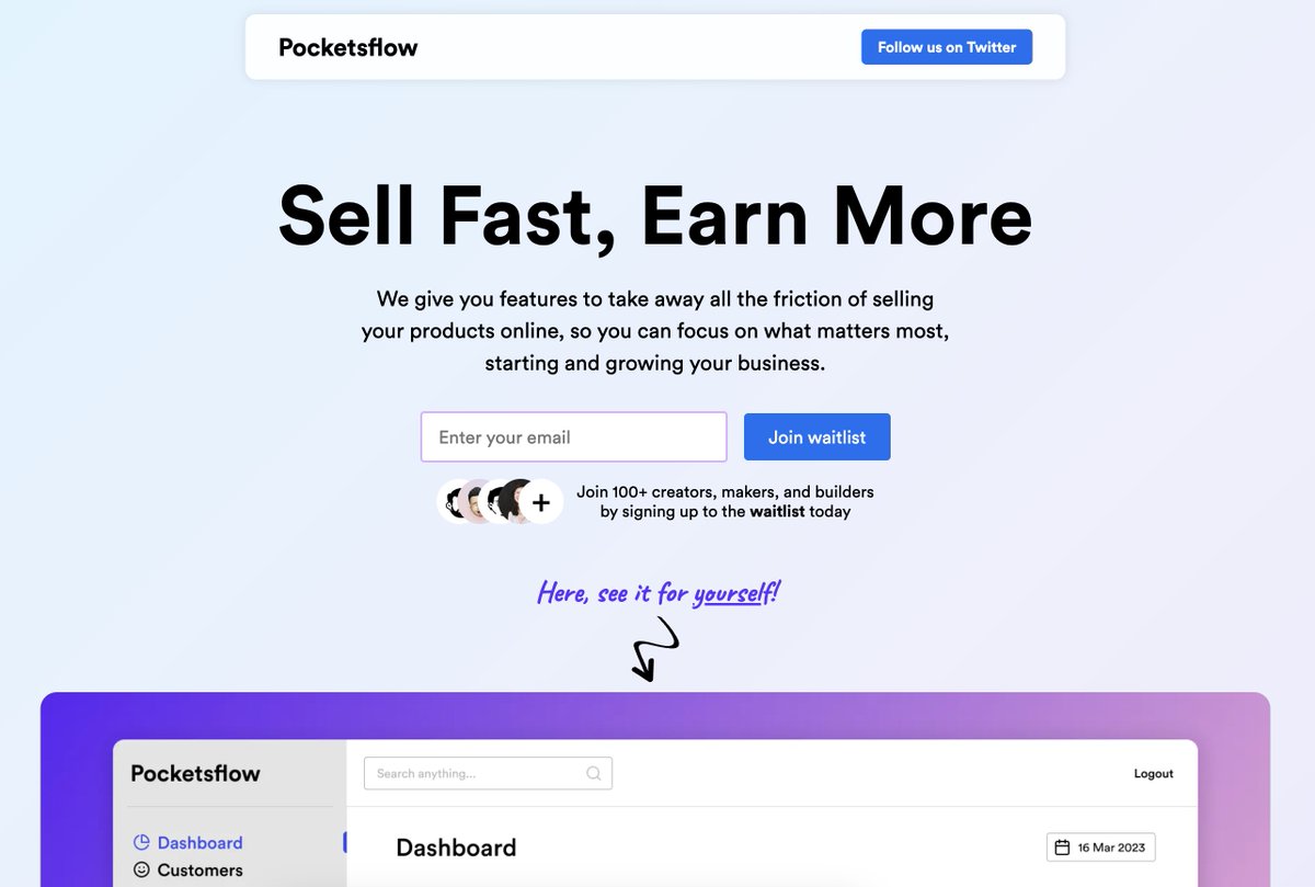 Chain La on Twitter: "Made some changes to the landing page → http://Pocketsflow.com What do you ...