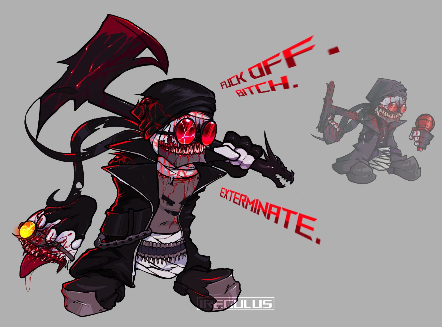 iRegulus on Twitter: "hankerchief remake #art #digitalart #madnesscombat #FNF #fridaynightfunkin ...