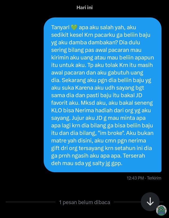 Tanyarl ㅡ 🚫 Rep OOT/JUALAN/LINK AFF on Twitter: "Tanyarl 💚 pls apa aku salah yah? Is that too ...