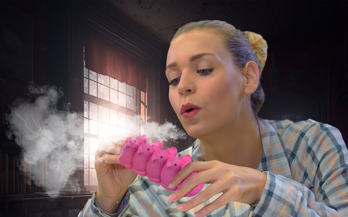 The Needling on Twitter: "RT @TheNeedling: Local Mom Blows Dust Off Uneaten Marshmallow Peeps ...