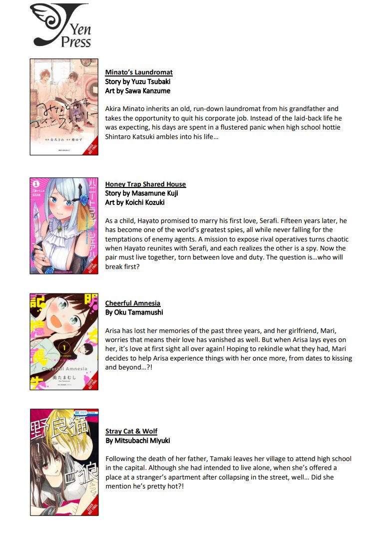 TheOASG on Twitter: "Yen Press PR on their 23 total announcements over the past two days [2/2]"