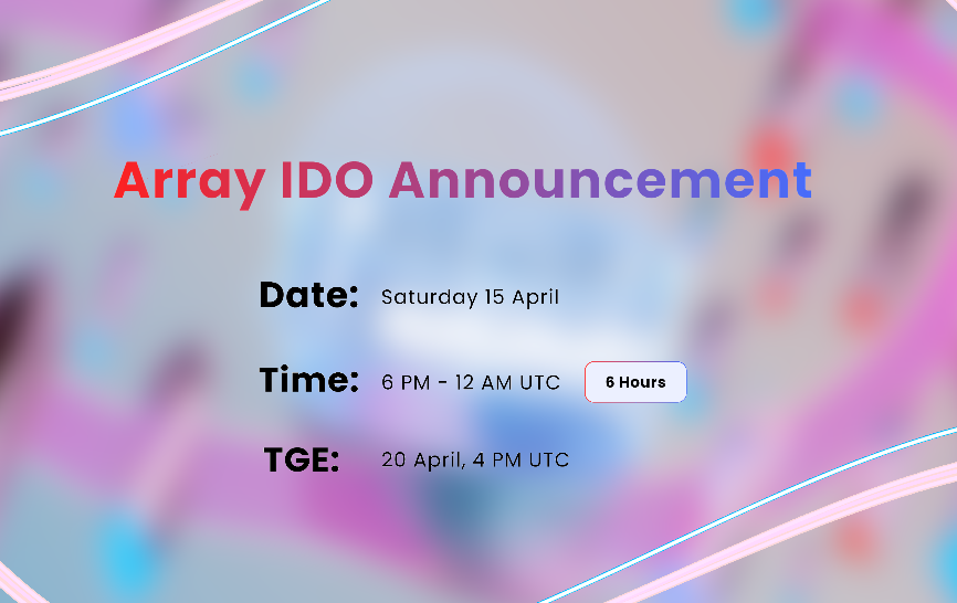 Goku CALLS 🐾 on Twitter: "They will hold an IDO on April 15 on their website. https://array ...