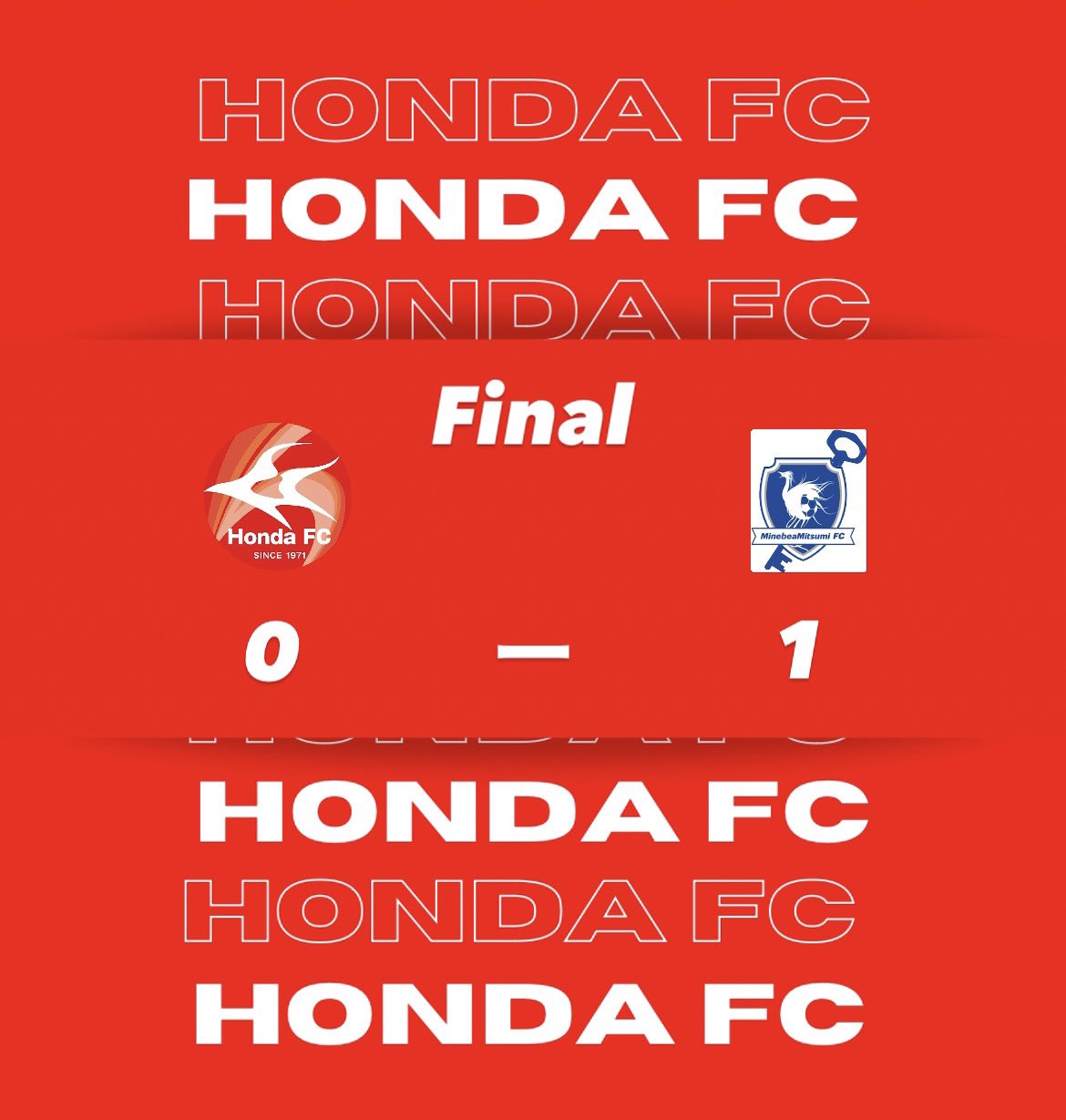 Honda FC 【公式】 on Twitter: "【4/8(土)ミネベアミツミ戦】 試合終了。試合結果は0-1の敗戦となりました。 次はアウェイで4/15(土)FCマルヤス岡崎戦です。熱い ...
