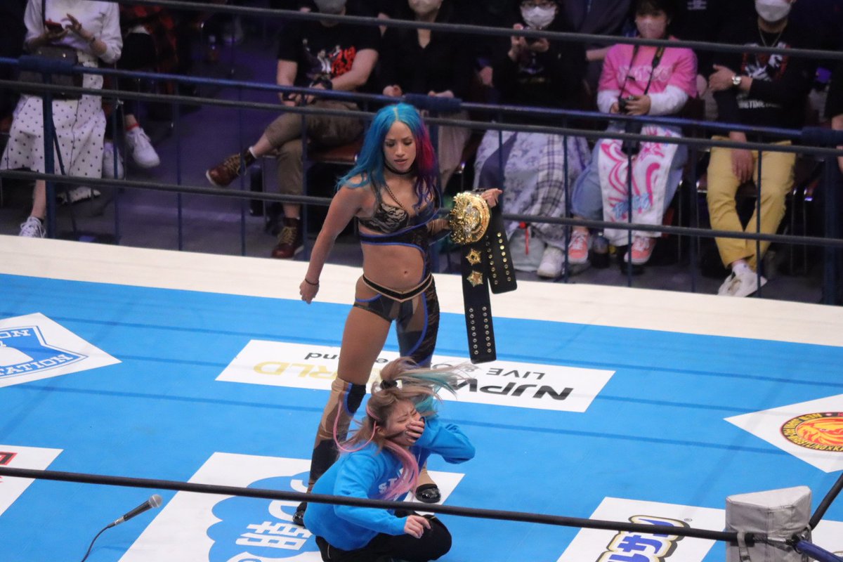 カクトウログ📶プロレス/格闘技 on Twitter: "5 IWGP女子 #njSG #njpw 両国 [第2代王者]メルセデス・モネ vs. [挑戦者]AZM vs. [挑戦者]葉月 新 ...