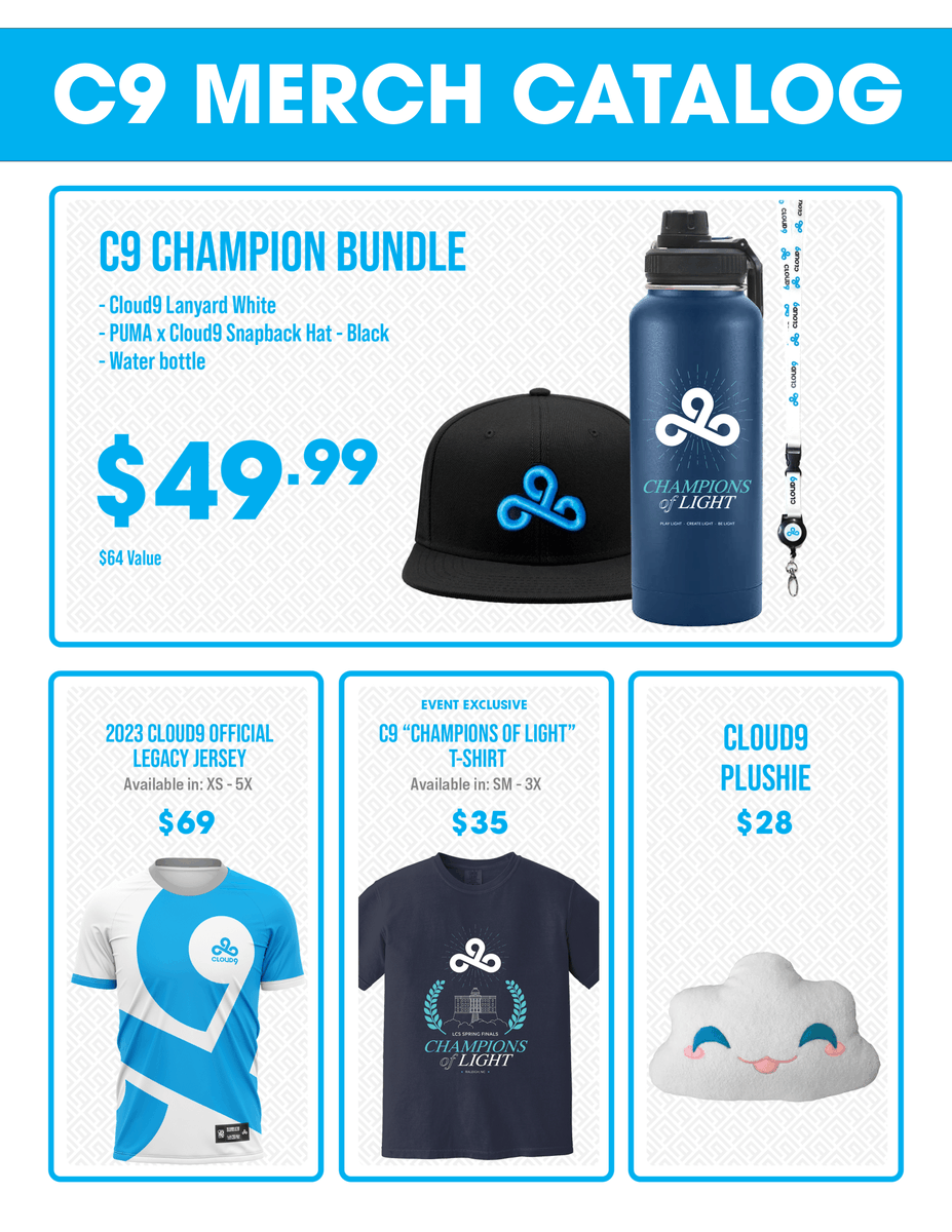 Cloud9 League of Legends on Twitter: "Check out the merch catalog featuring our event-exclusive ...