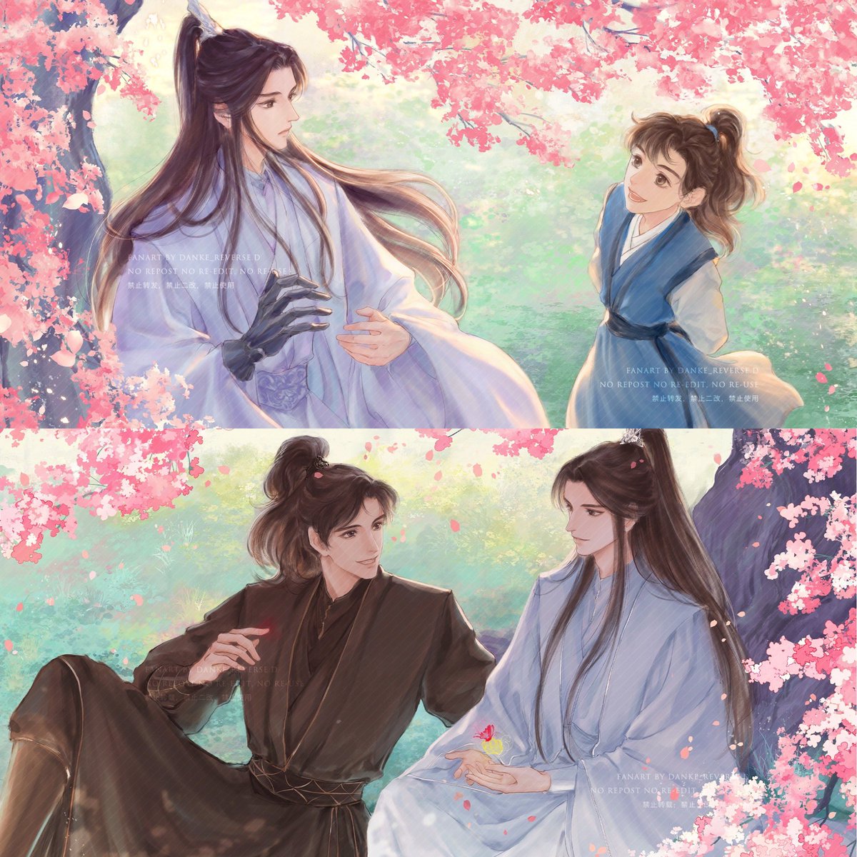 丹可_DanKe_0.5 on Twitter: "Symmetric drawings of happy starting and happy ending. RanWan forever ...