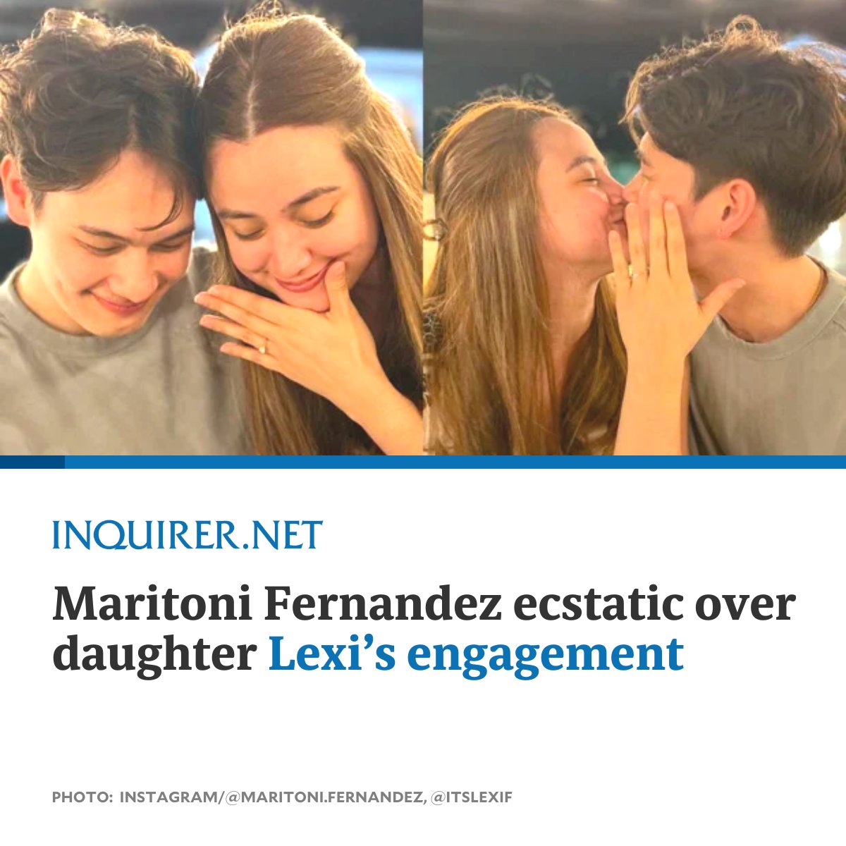 Inquirer on Twitter: "CONGRATULATIONS! 💍🤍 Actress Maritoni Fernandez could not seem to contain ...