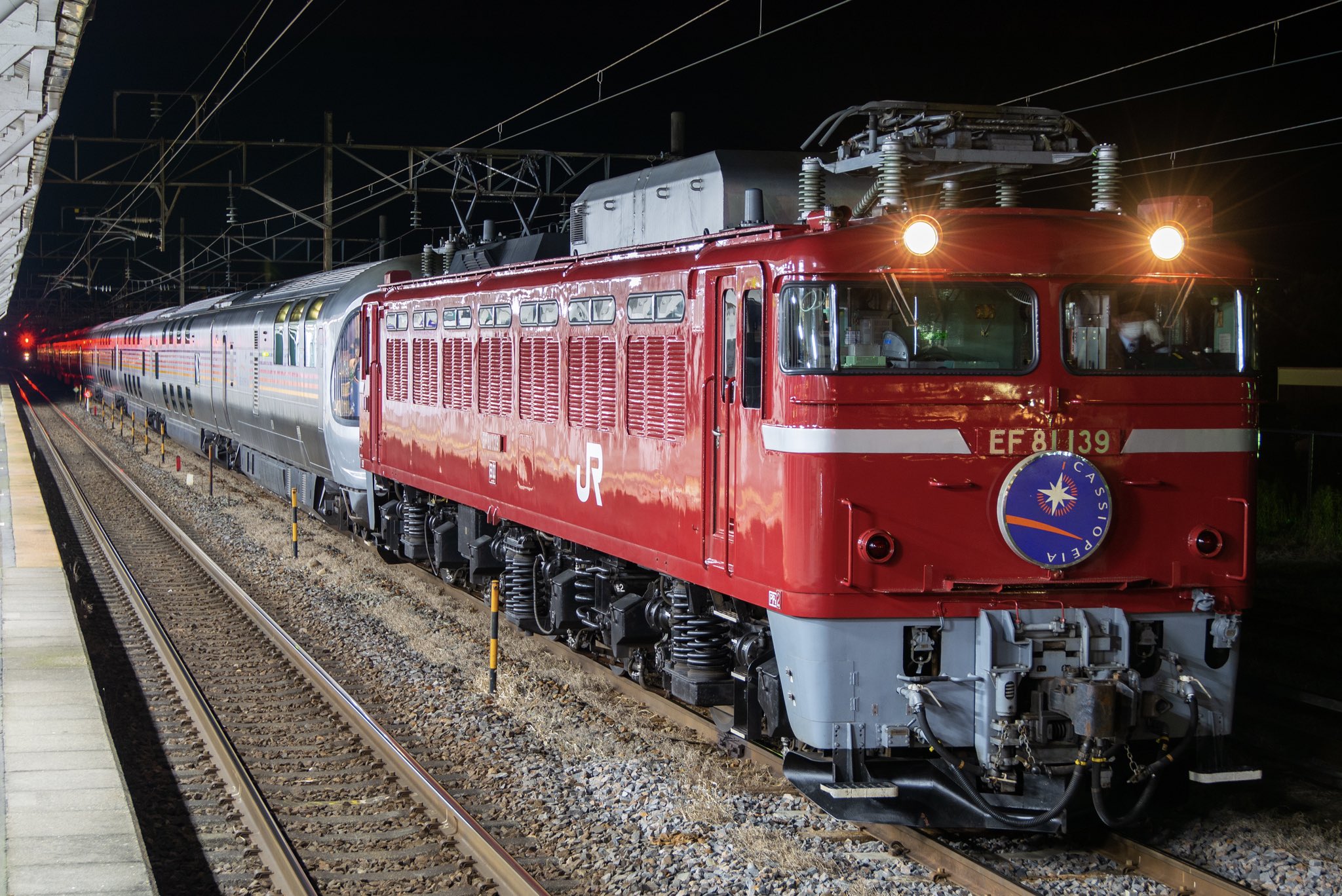 Pei Tetsu on Twitter: "2023/4/8 カシオペア紀行 青森行き 9011レ EF81 139+e26系12B 久しぶりの139カシ白河バルブVでした！ 寒い中お疲れ様 ...