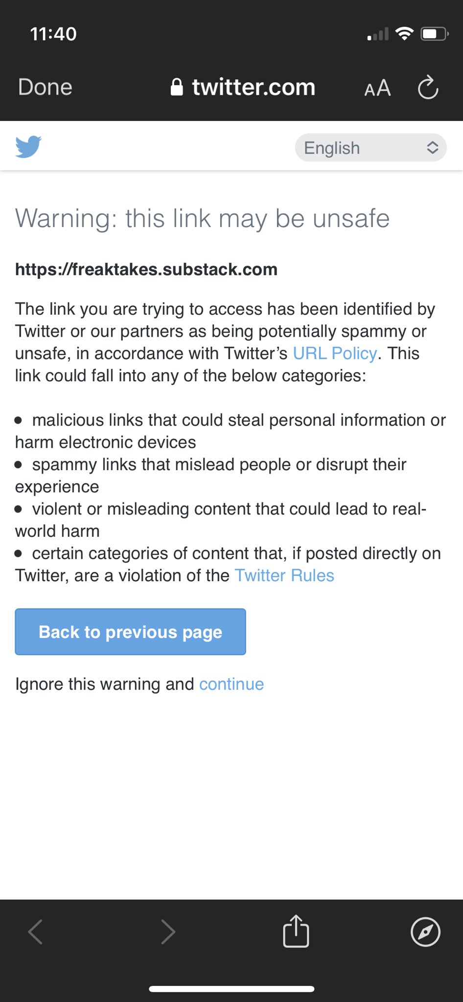 Eric Gilliam On Twitter Are You Looking For “unsafe” “spammy” “malicious” Content In 1334