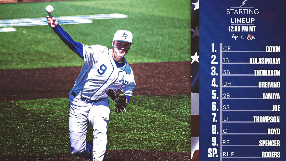 Air Force Baseball on Twitter: "Dylan gets the series finale. 📺: http://bit.ly/3ZWlYWV 📊: http ...