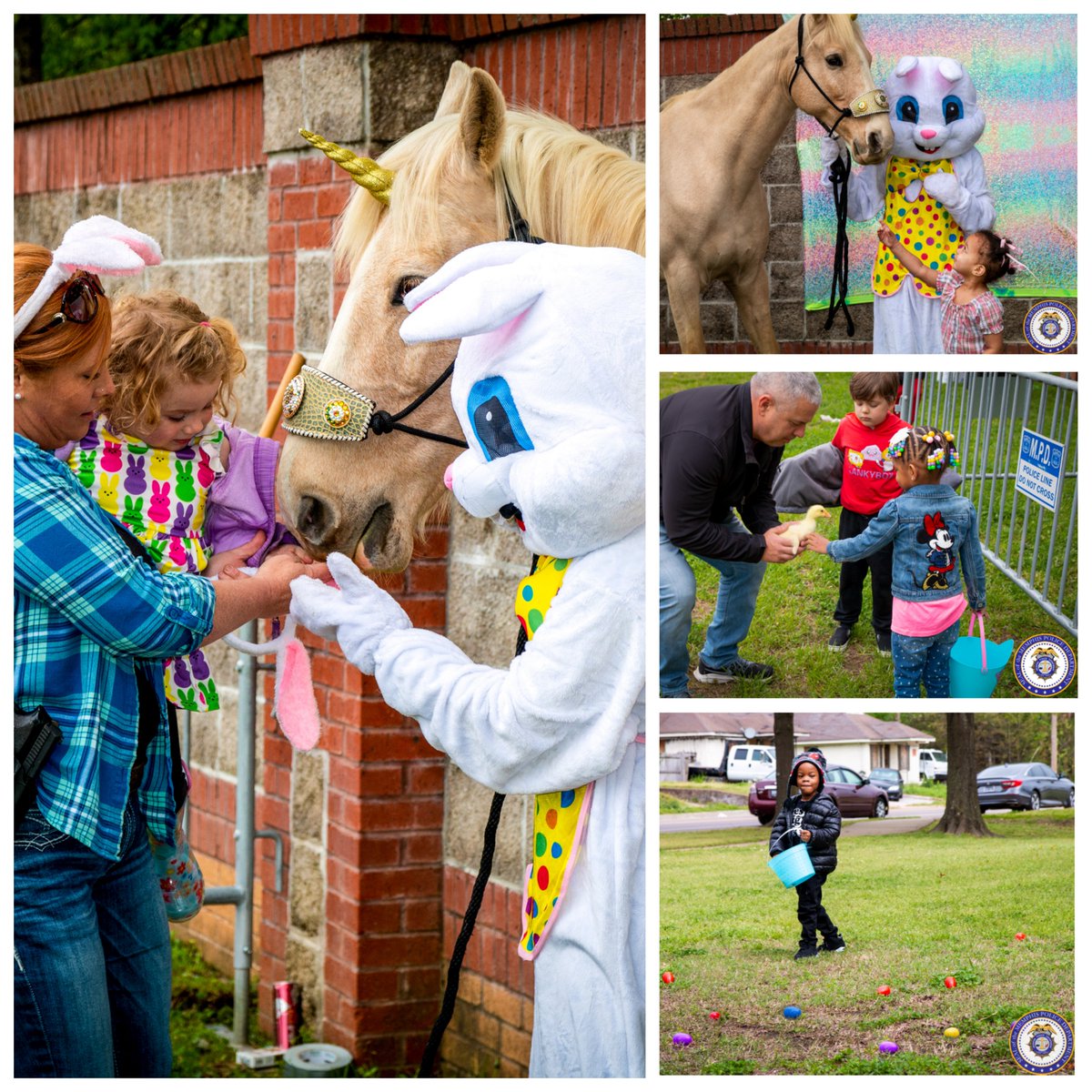 Memphis Police Dept on Twitter: "🐣🐰MPD hosted some EGG-citing Easter Egg hunts throughout the ...