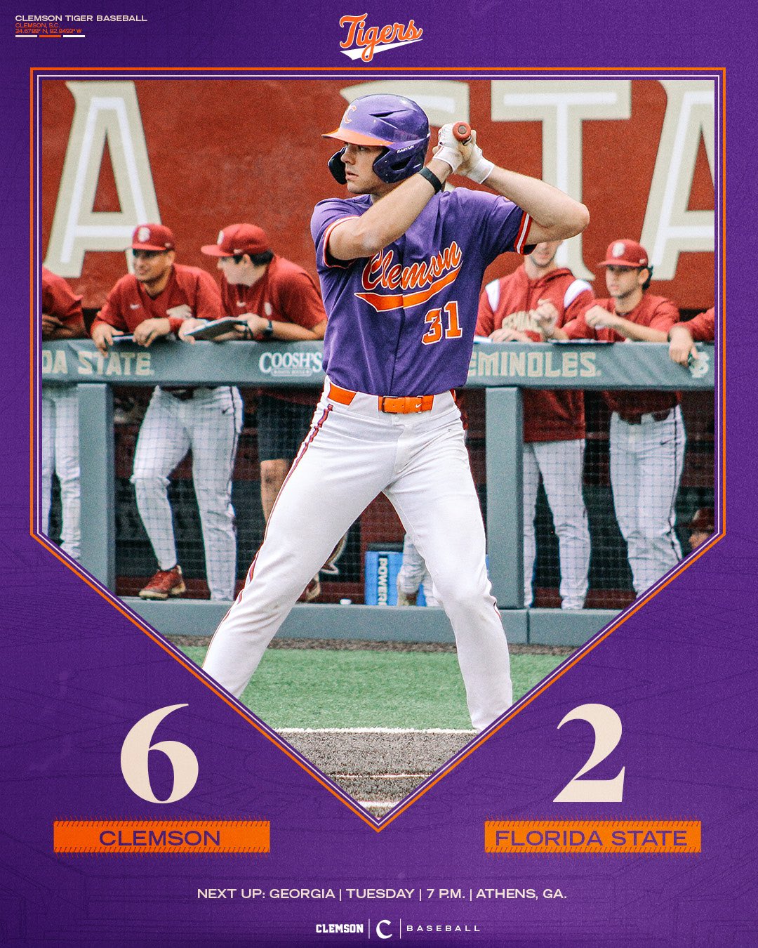 Clemson Tigers Baseball Logo