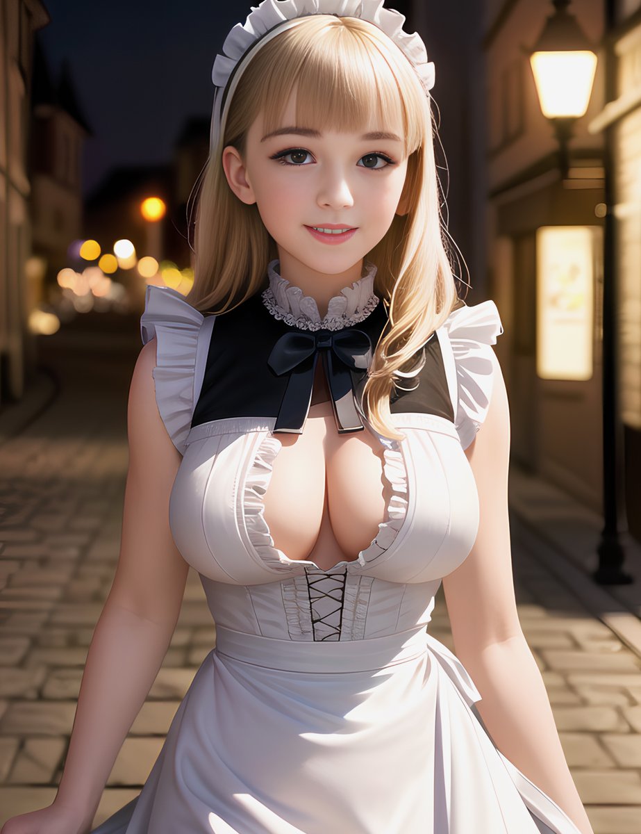 Fratchenn / AISHE II on Twitter: "maid, blonde hair, evening, #AI #stablediffusion #AIart # ...