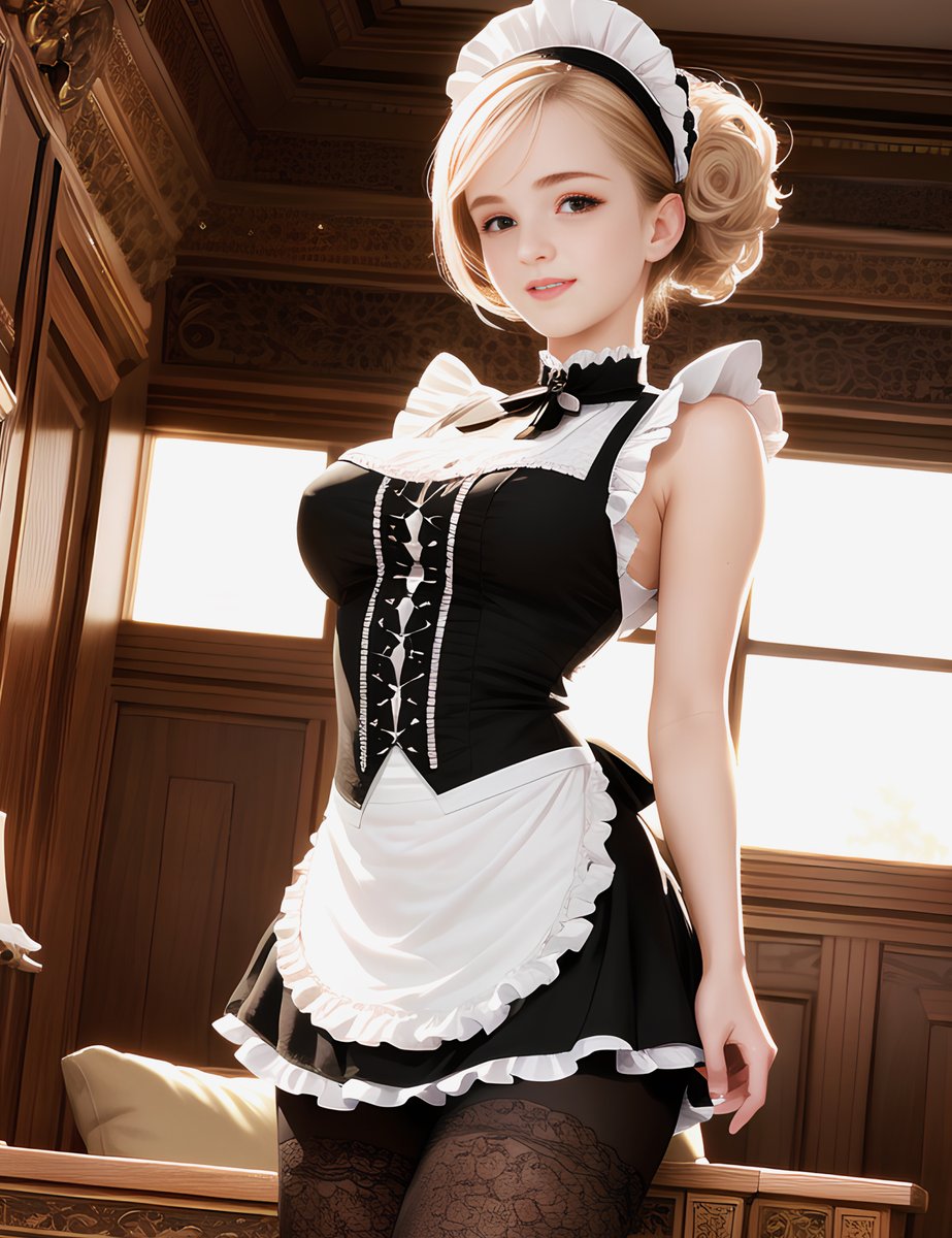 Fratchenn / AISHE II on Twitter: "maid, blonde hair, morning, #AI #stablediffusion #AIart # ...
