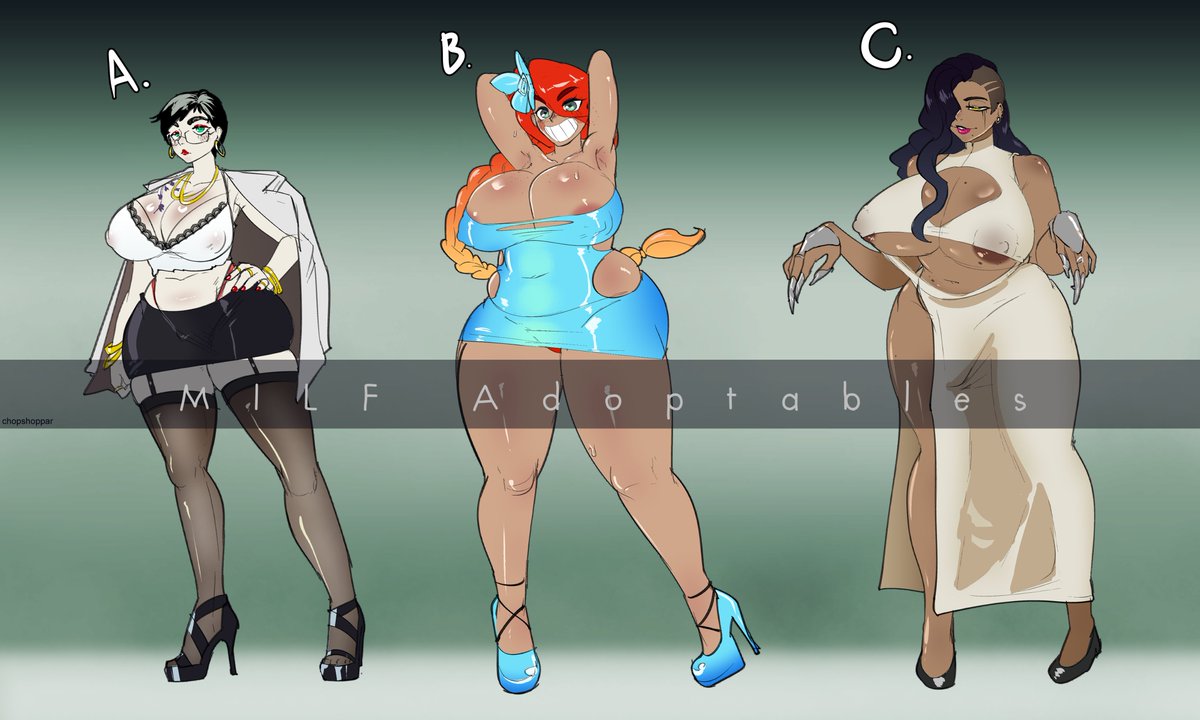 Par || Commissions Open (2 Slots) on Twitter: "MILF Adoptables now available! 60$ Each, flat ...