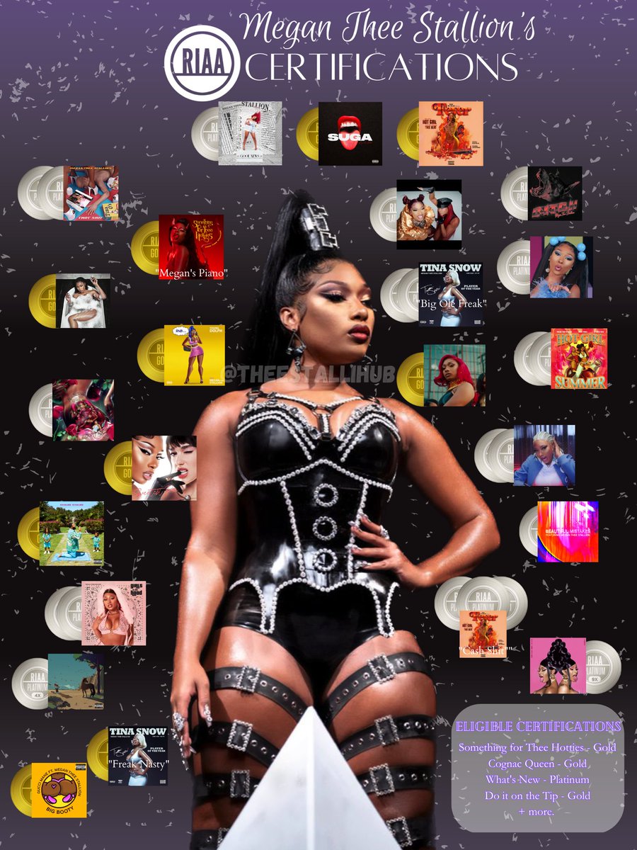 Stallion Hub™️ on Twitter: "Megan Thee Stallion’s RIAA certifications. Eligible RIAA album ...