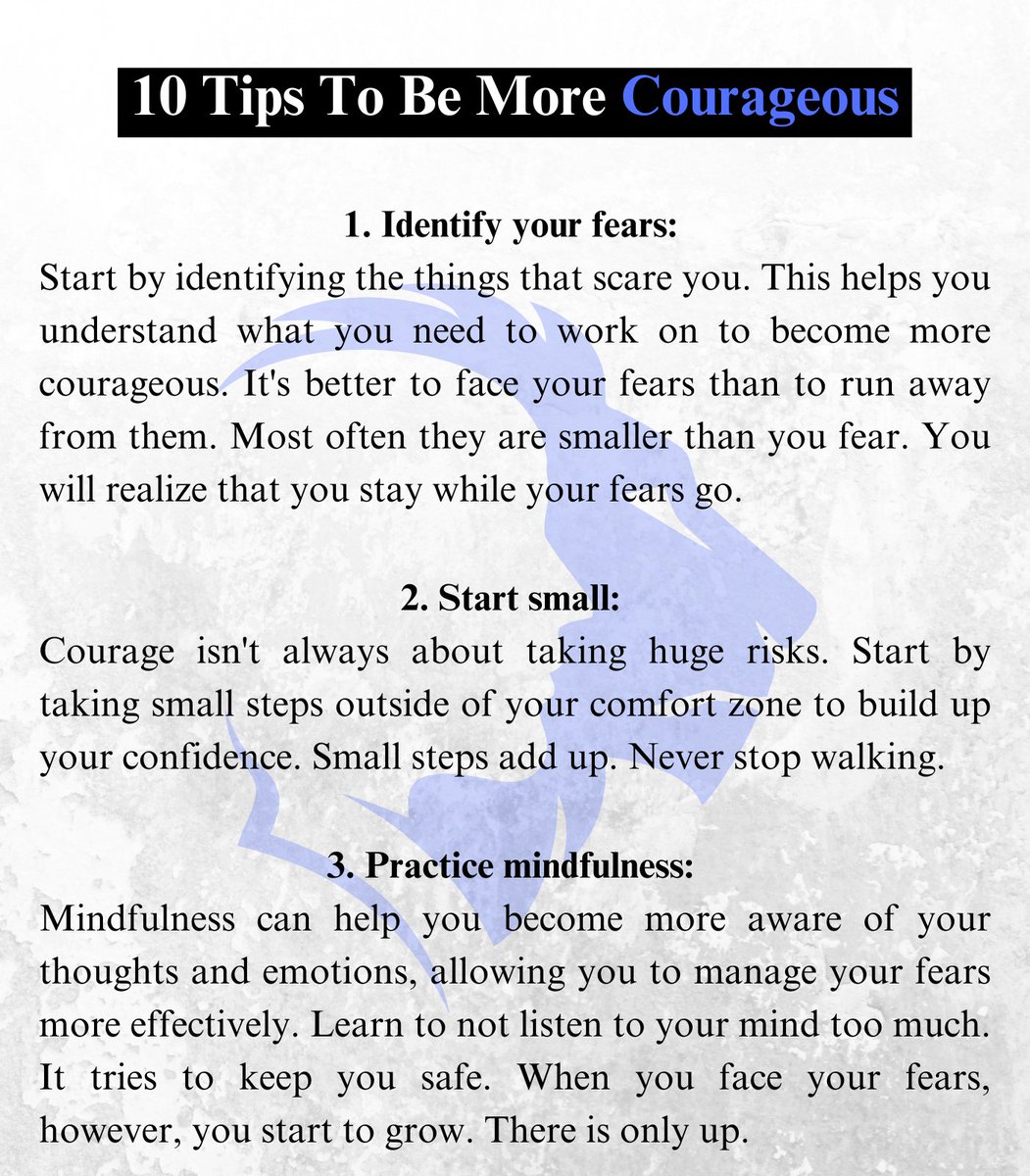 "Courage is not the absence of fear, but the triumph over it." Here is ...