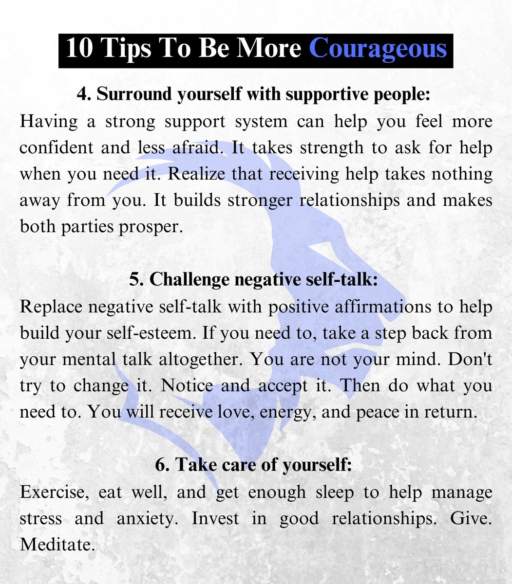 "Courage is not the absence of fear, but the triumph over it." Here is ...