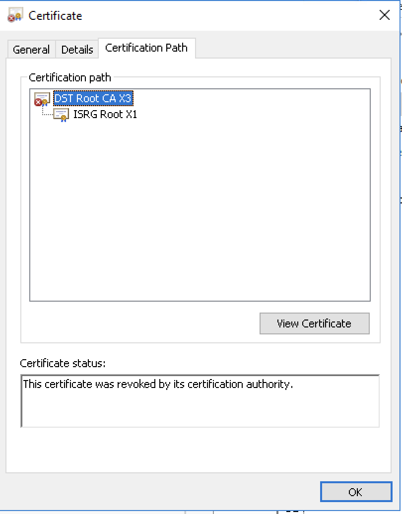 Nathan McNulty on Twitter: "In case this helps anyone else - certs issued from Let's Encrypt ...