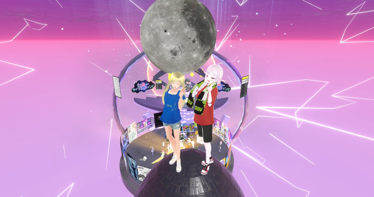 SpritePlum on Twitter: "フレンドさんと楽しいイベントに参加しましたーよ☀ #cluster #たみーライブミーティング https://cluster.mu/e ...