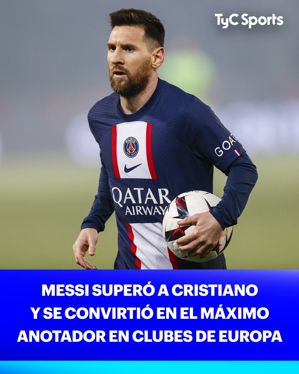 TyC Sports on Twitter: "🇦🇷 ¡NUEVO RÉCORD PARA MESSI! 🔝 Leo Messi superó a Cristiano Ronaldo y se ...
