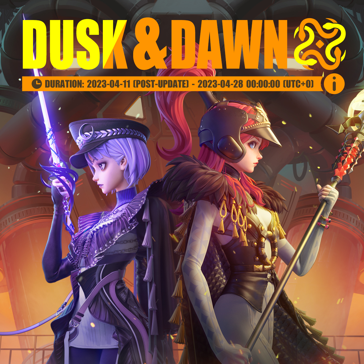Dislyte on Twitter: "Dusk & Dawn - Event Time: 2023-04-11 (post-update) - 2023-04-28 00:00:00 ...