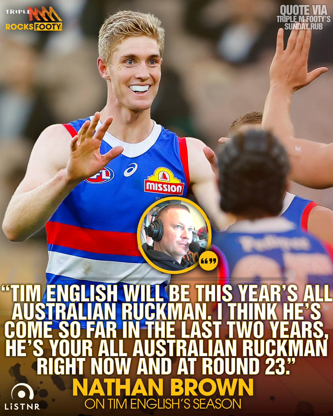 Triple M Footy on Twitter: "Tim English has been dominant in 2023 😤 https://t.co/PNENe52YqK ...