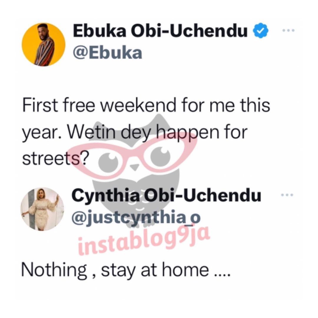 Instablog9ja on Twitter: "Between Media Personality Ebuka and his wife, Cynthia"